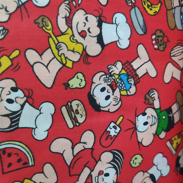 Tecido Tricoline p/ Patchwork Turma Da Mônica - 1,00 x 1,48mts