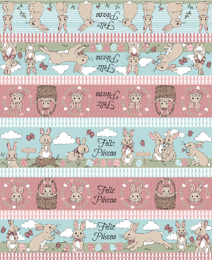 Tecido Tricoline p/ Patchwork - Páscoa - Ref: 451550 - 2740 Circulo - 1 ...