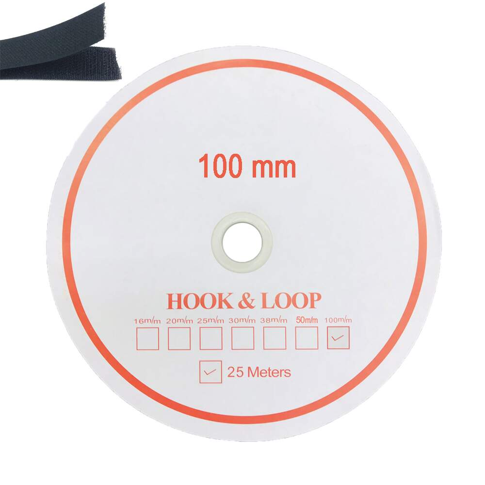 Velcro 100mm Hook Loop Rolo com 25 mts Macho e Fêmea (PAR)